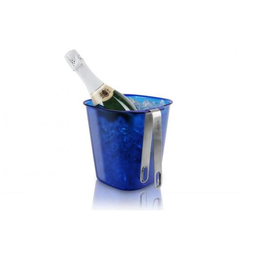 Metrokane Rabbit Ice Bucket W/Stainless Tongs - Blue | WINE-NOW