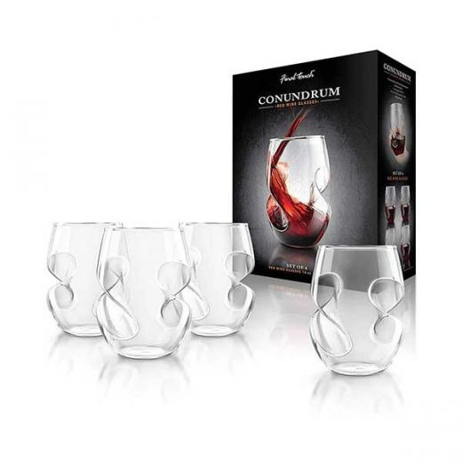 Final Touch Conundrum Red Wine Glasses (Set of 4) | WINE-NOW