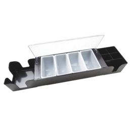 Jiggers 4 Section Condiment Holder & Bar Caddie in One | WINE-NOW